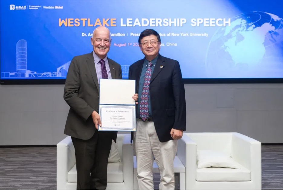 NYU President Andrew Hamilton Visits Westlake